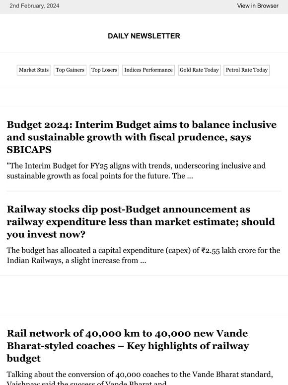 Financial Express: Budget 2024: Interim Budget aims to balance inclusive and sustainable growth ...