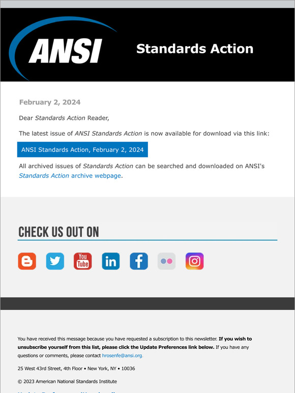 ANSI: ANSI Standards Action March 1 2024 | Milled