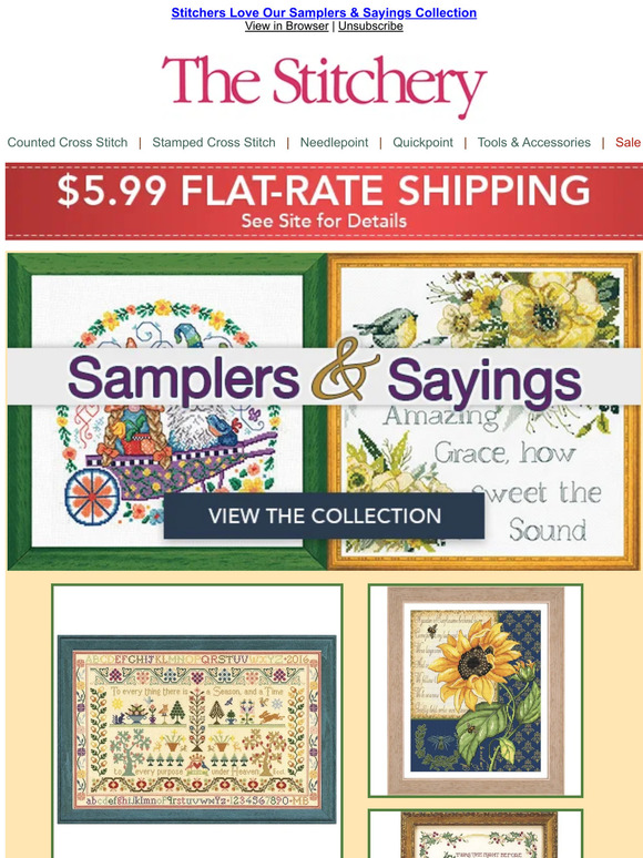 The Stitchery: Say it With Stitches ~ Samplers & Sayings ~ Happy Spring Stitching | Milled
