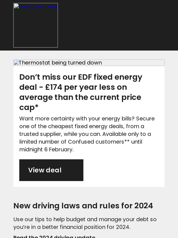 Confused: Our new EDF energy deal | New driving laws and rules for 2024 ...