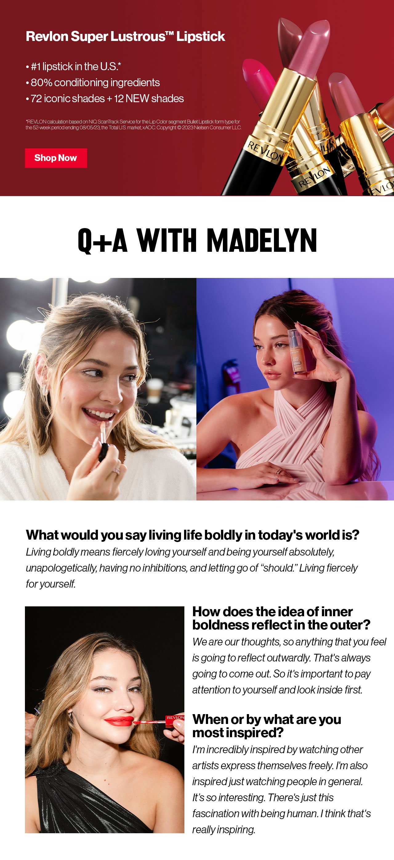 Revlon: MEET OUR NEW BRAND AMBASSADOR: MADELYN CLINE 💃🎉 | Milled
