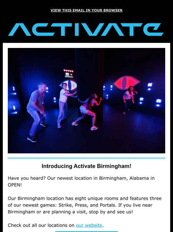 Activate Games: New Location Alert! Now Open in Birmingham 📣 | Milled Activate Games: New Location Alert! Now Open in Birmingham 📣 | Milled
