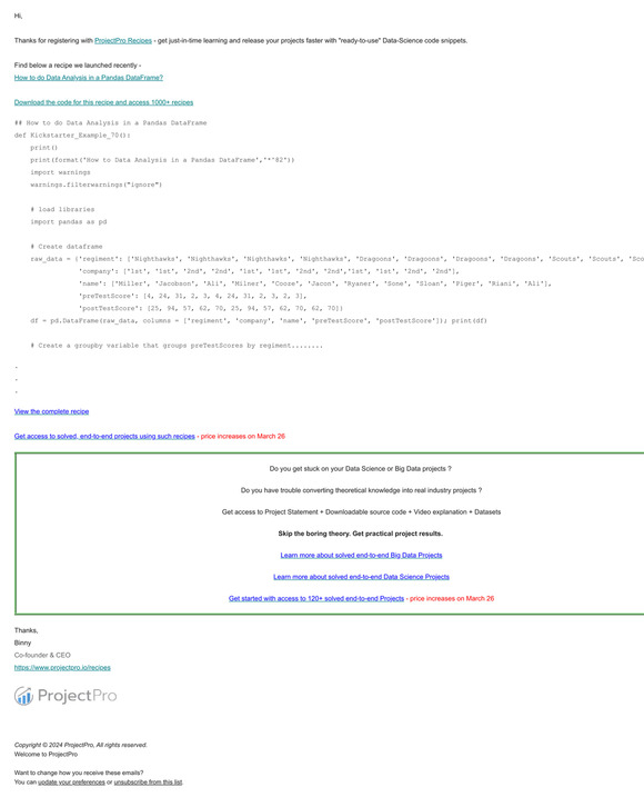 ProjectPro: 🌟Machine Learning code example - 15: How to do Data ... ProjectPro: 🌟Machine Learning code example - 15: How to do Data ...
