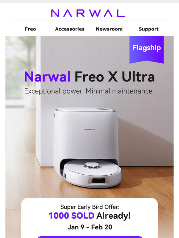Narwal: Narwal Freo X Ultra: Unrivaled Upgrade for Maintenance-Free ...