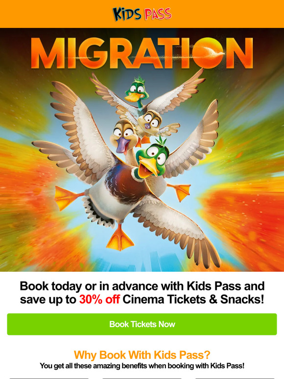 Kids Pass: 🚨 Mega Movie Alert - Migration 🐥 | Milled