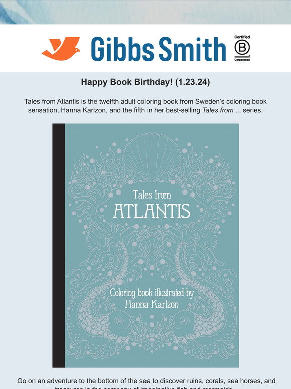 Gibbs Smith: Dive into a watery world of coloring! 🪸 | Milled