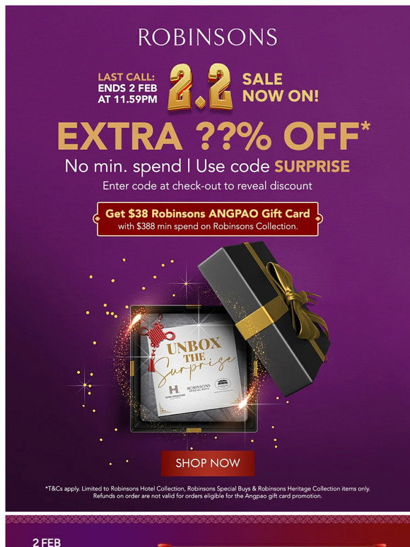 Robinsons: 🚨 A surprise awaits! This is your LAST CALL to claim your ...