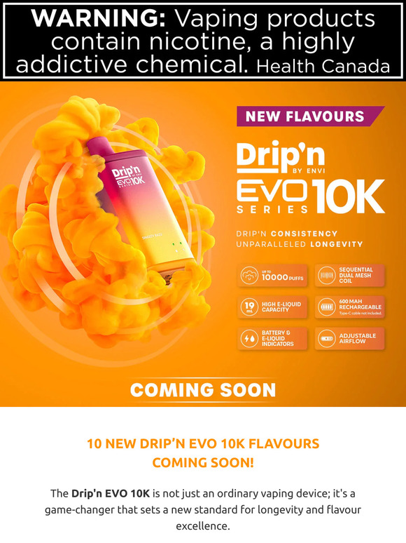 Envi Vape: Get ready... Drip'n EVO 10K in even more incredible flavours ...