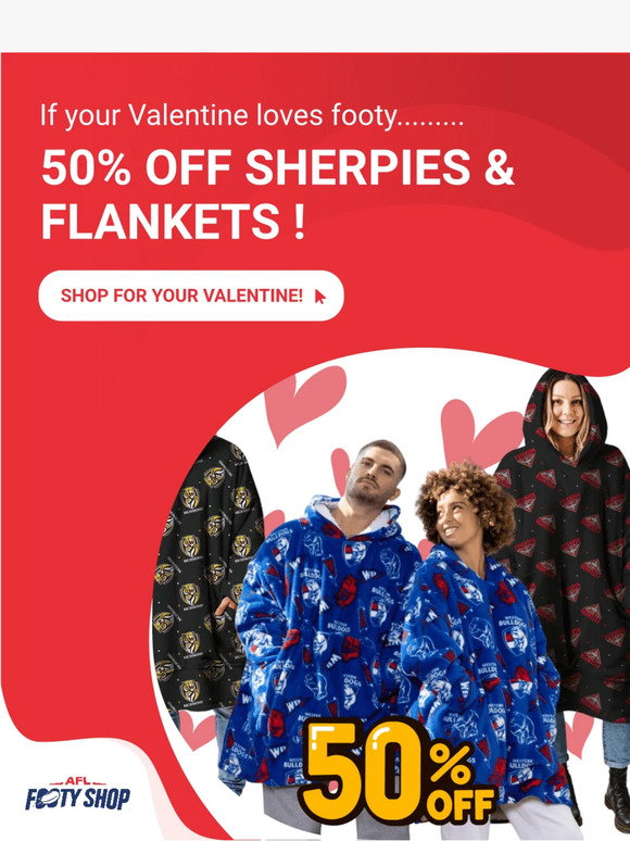 AFL Footy Shop: 💘Show some AFL love to your Valentine - 50% Off ...