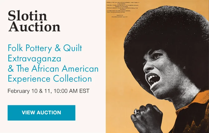 LiveAuctioneers: Slotin Folk Art | Folk Pottery & Quilts Extravaganza ...