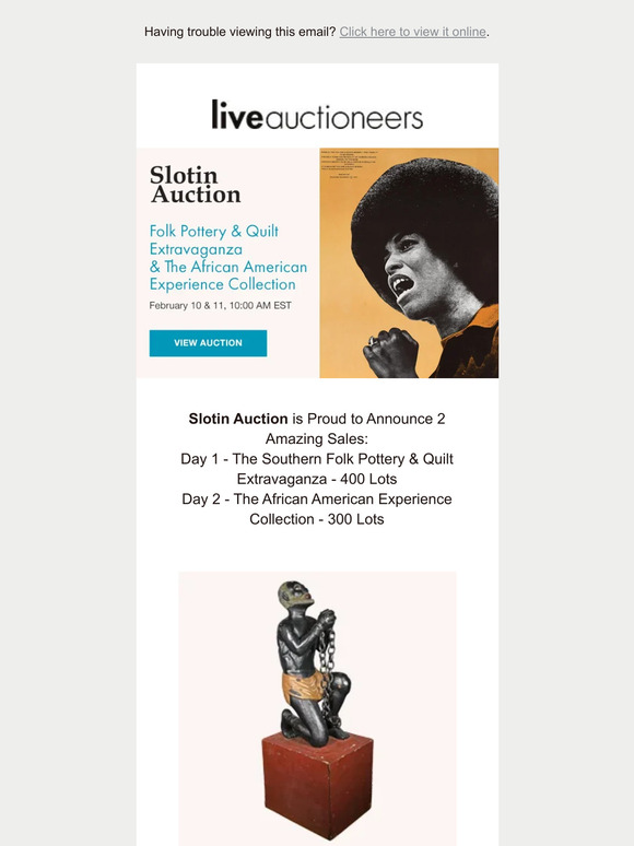 LiveAuctioneers: Slotin Folk Art | Folk Pottery & Quilts Extravaganza ...