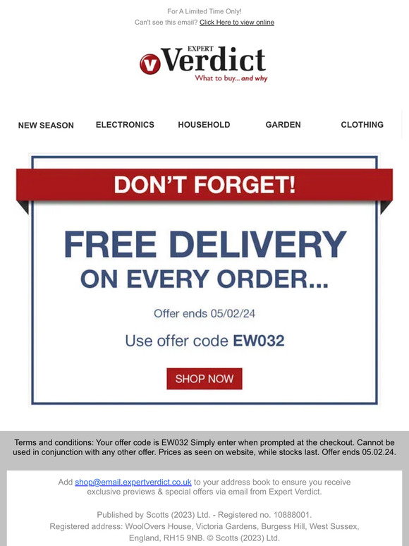 Expert Verdict: Don’t Forget FREE DELIVERY on EVERY order... | Milled