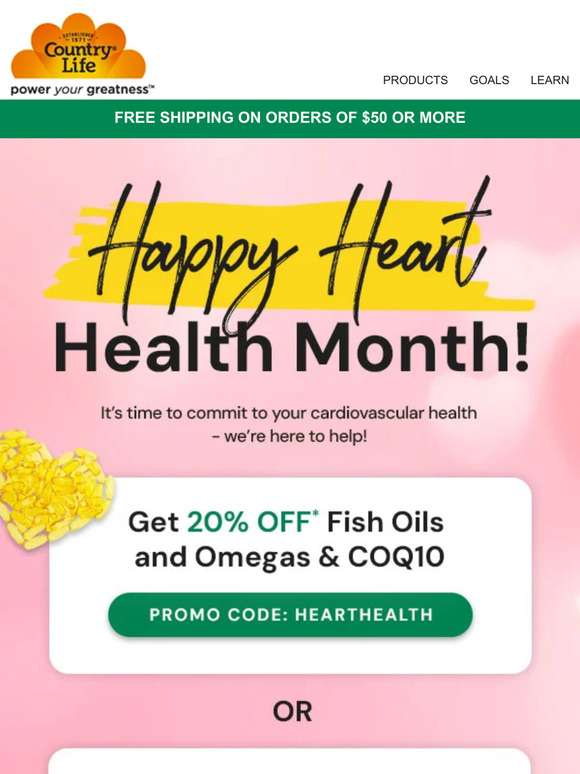 Country Life Vitamins: Happy Heart Health Month! | Milled