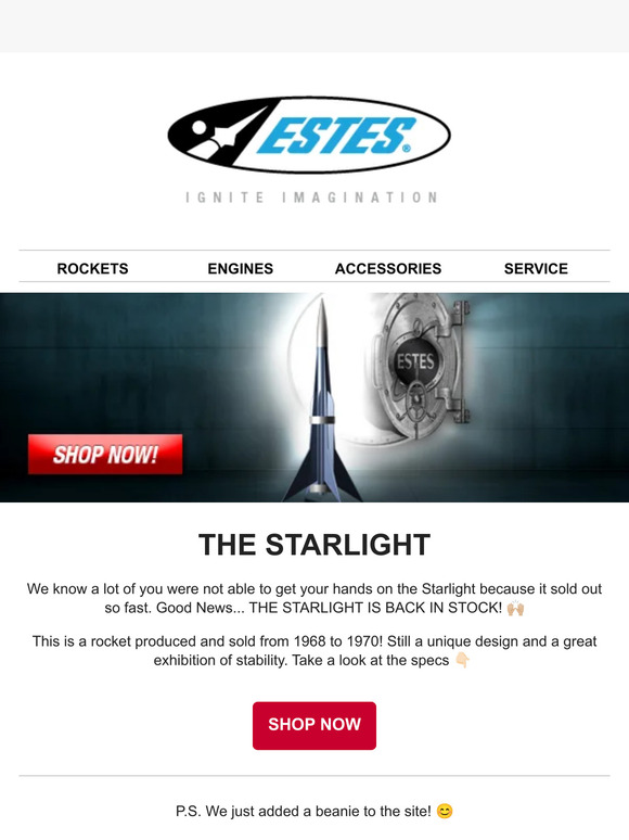 Estes Rockets: The Starlight Is Restocked! 🚀 Plus A New Beanie! | Milled