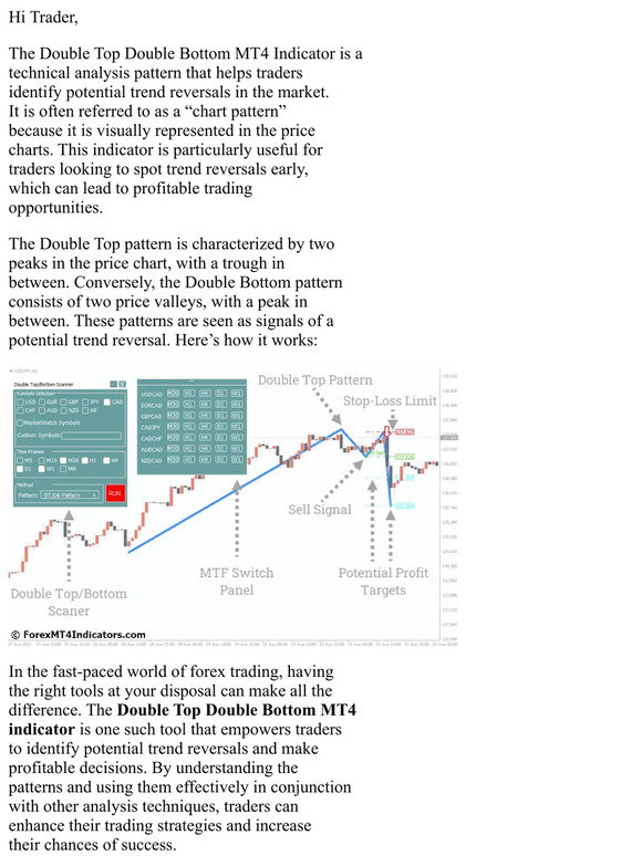 Forex MT4 Indicators: [Download] Double Top Double Bottom MT4 Indicator ...