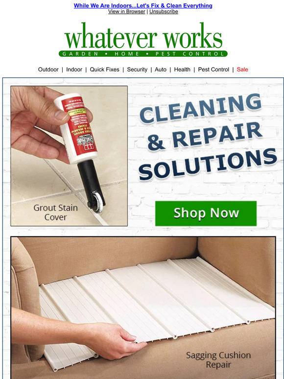 Whatever Works: Make Your Indoor Projects a Snap ~ Cleaning & Repair ...