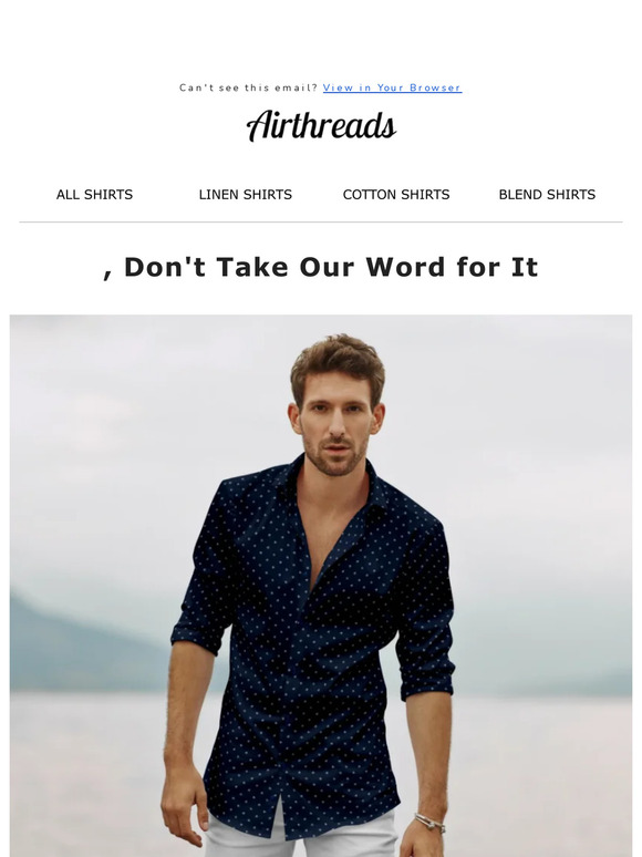 Airthreads: Ever experienced a shirt that's made for you? | Milled
