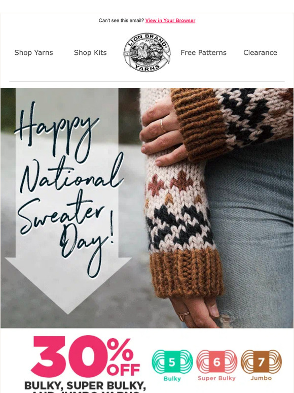 Lion Brand Yarn: It's National Sweater Day! | Milled