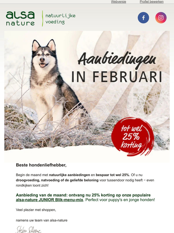 Alsa-nature: Nu tot 25% korting op hondenvoer & snacks | Milled