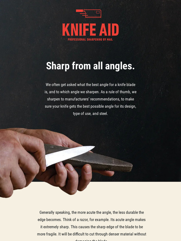 Knife Aid: The best angle for your knife | Milled