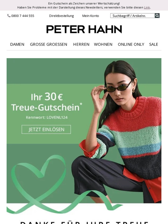 Peter Hahn: 30€ Dankeschön: Holen Sie sich Ihren Treue-Gutschein | Milled