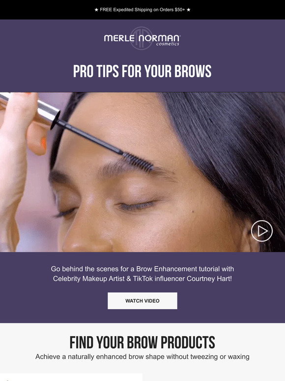 Merle Norman: EXCLUSIVE: Brow Tutorial with Celebrity Makeup Artist ...