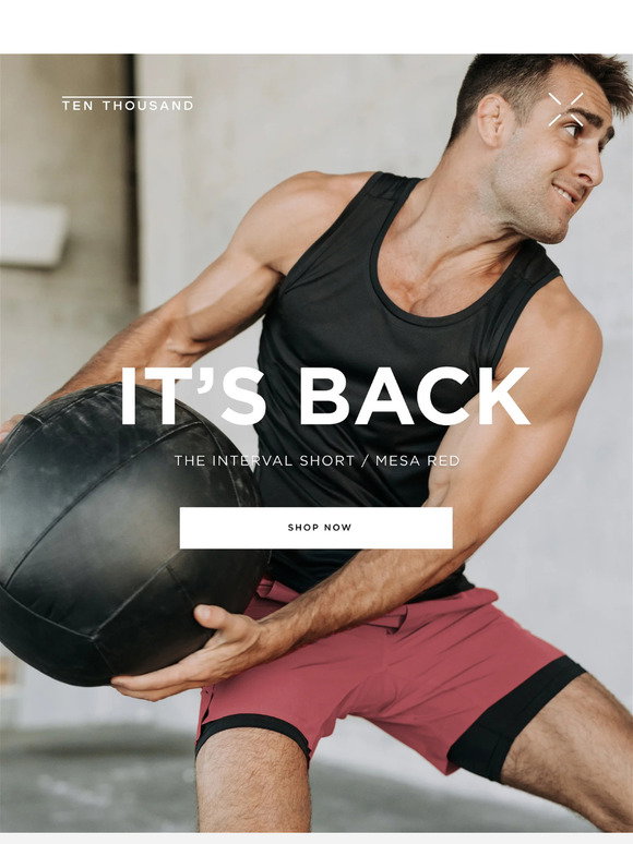 Ten Thousand: The Interval Short | Restock: Mesa Red | Milled