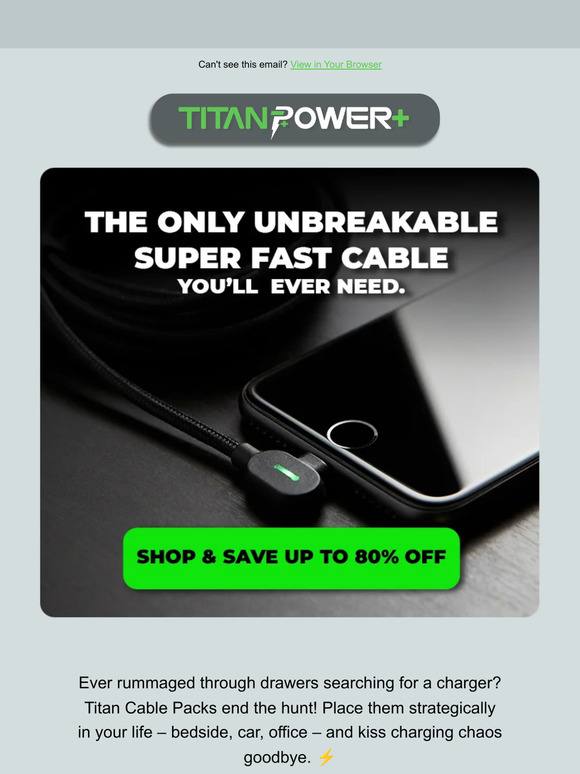 Titan Power Plus: Power every device with Titan Cable Packs! 🔋 | Milled