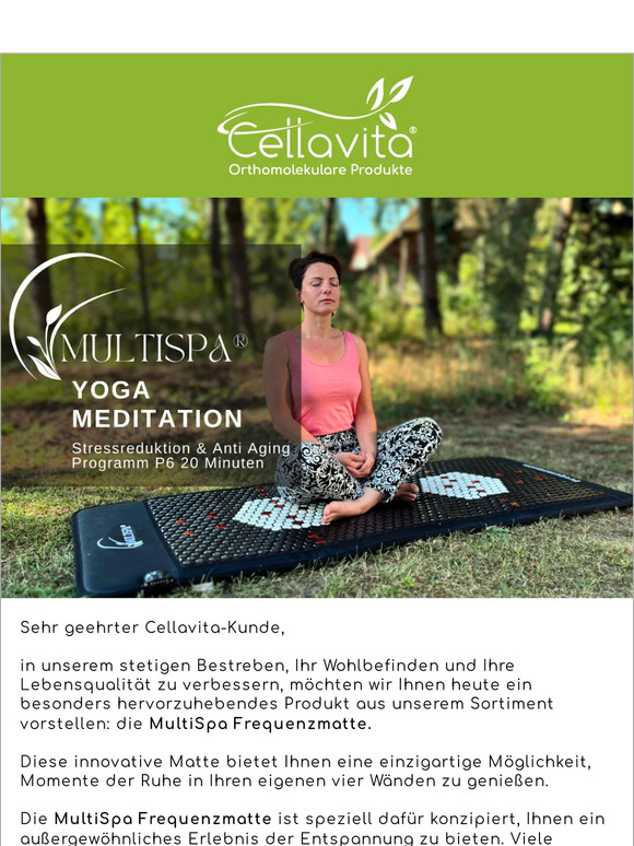 Cellavita: 🙏 Das Geheimnis entspannter Momente mit der MultiSpa Frequenzmatte | Milled