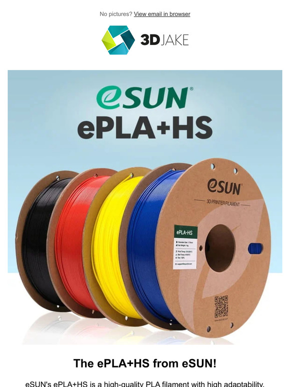 3DJake Online Shop International : ⚡ High-speed ePLA+HS from eSUN | Milled
