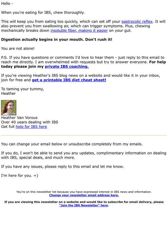 Heather's Tummy Care: IBS Moment. Sounds silly, but chew thoroughly ...