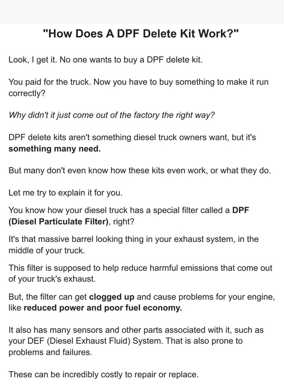Diesel Dudes: How Does A DPF Delete Kit Work? 🤔 | Milled
