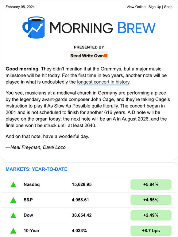 Morning Brew: ☕ Early adopters | Milled