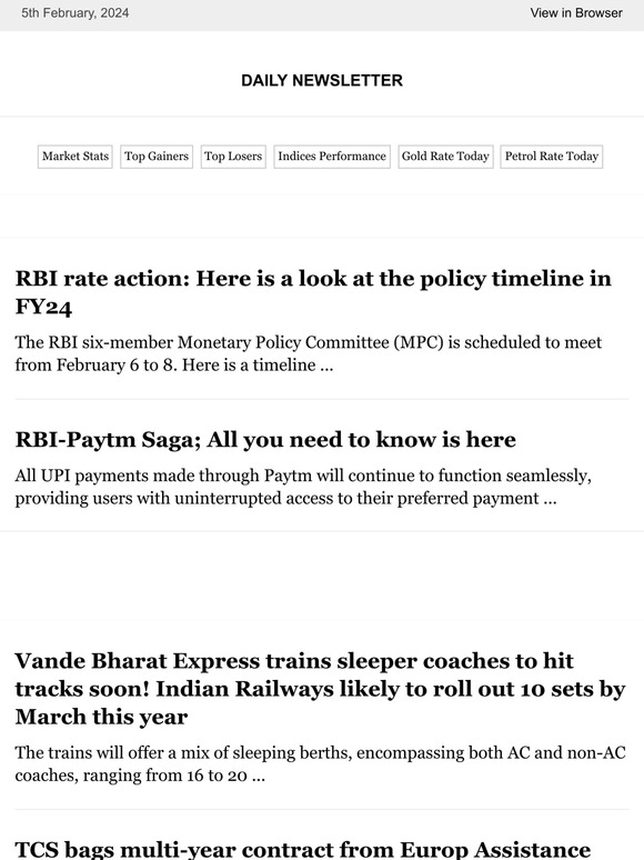 Financial Express: RBI rate action: Here is a look at the policy ...