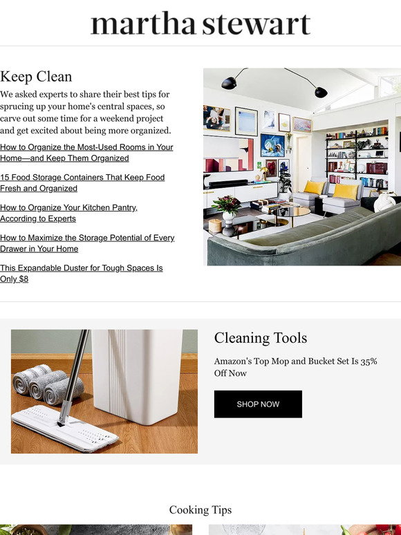 Martha Stewart: How to Organize the Most-Used Rooms in Your Home—and ...