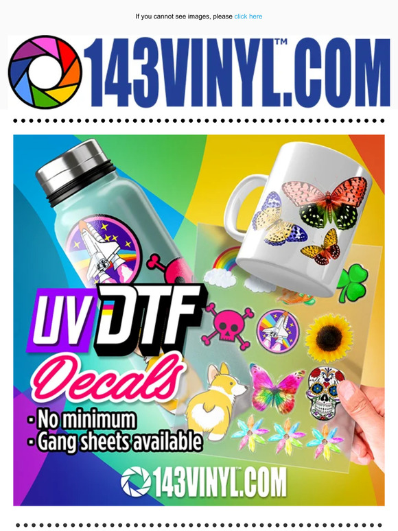 143Vinyl: UV DTF Decals NOW Available at 143VINYL!💥 | Milled