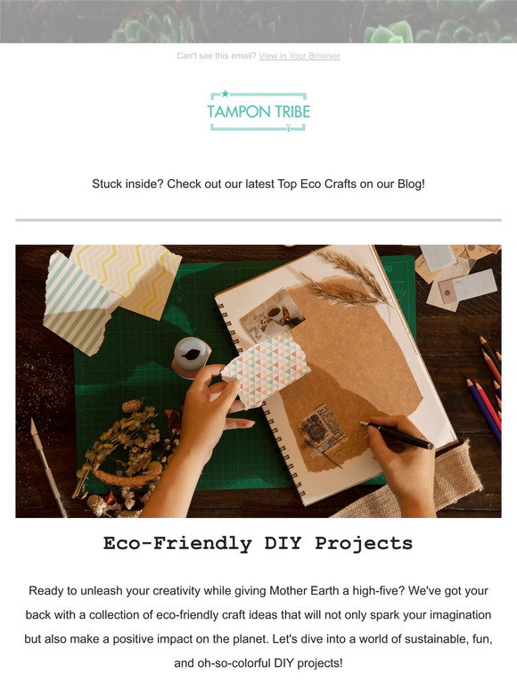 Tampon Tribe: Eco Craft Ideas for an Indoor Day! 🍃 | Milled