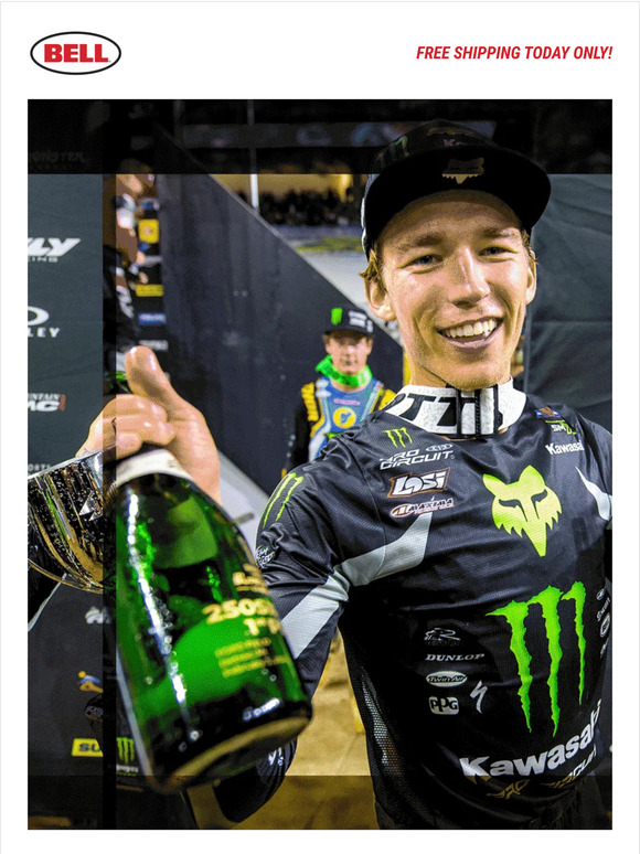 Bell Helmets: FREE SHIPPING! Austin Forkner Wins the 250 in Detroit ...