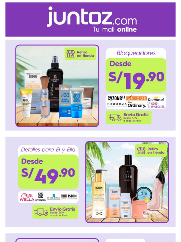 Juntoz: ¡Protege tu piel desde S/19.90!☀️ ¿Pensando en que regalar? Tenemos opciones para ti 🥰 ...