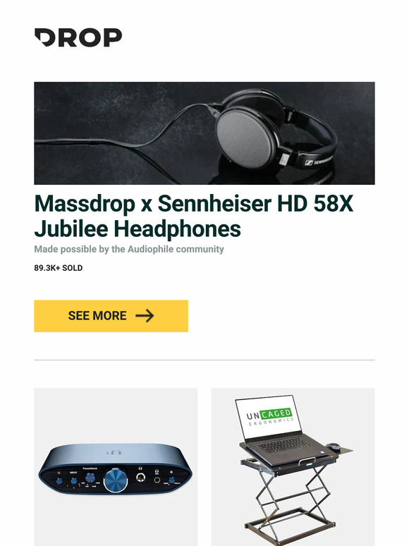 Drop: Massdrop x Sennheiser HD 58X Jubilee Headphones, iFi Audio ZEN ...