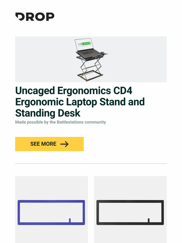 Drop: Uncaged Ergonomics CD4 Ergonomic Laptop Stand and Standing Desk ...
