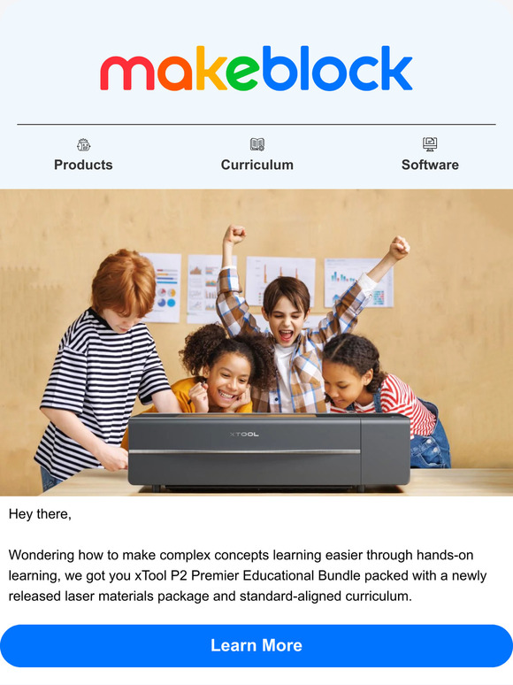 Makeblock: Hands-On Learning Redefined: xTool P2 + Laser Materials Education Package for ...