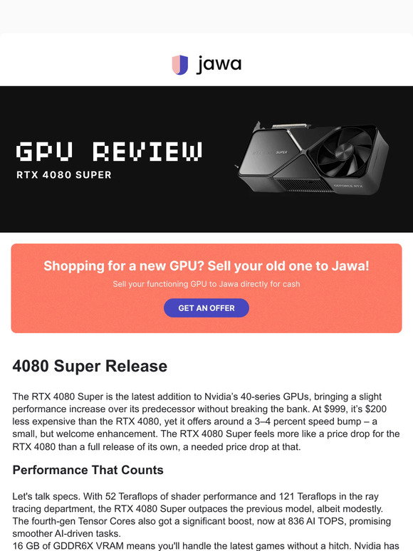 Jawa: A closer look at the RTX 4080 Super | Milled