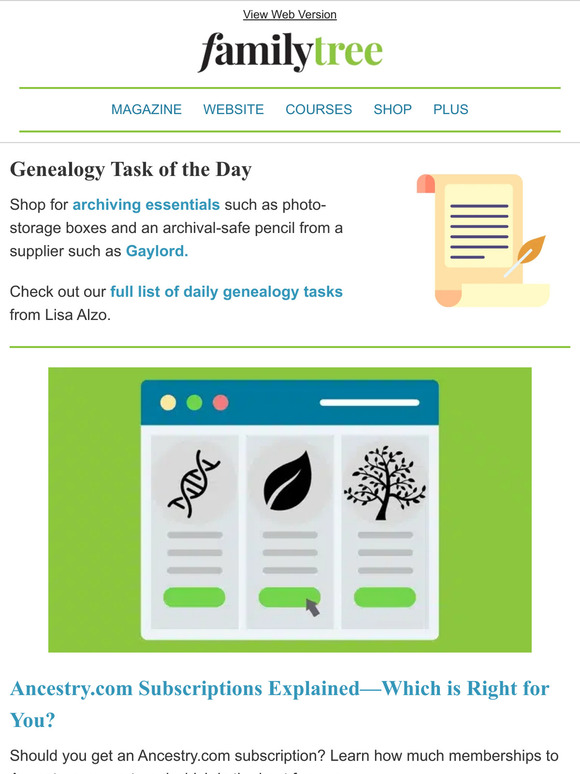 Family Tree Magazine: Ancestry.com's New Subscription Options Explained ...