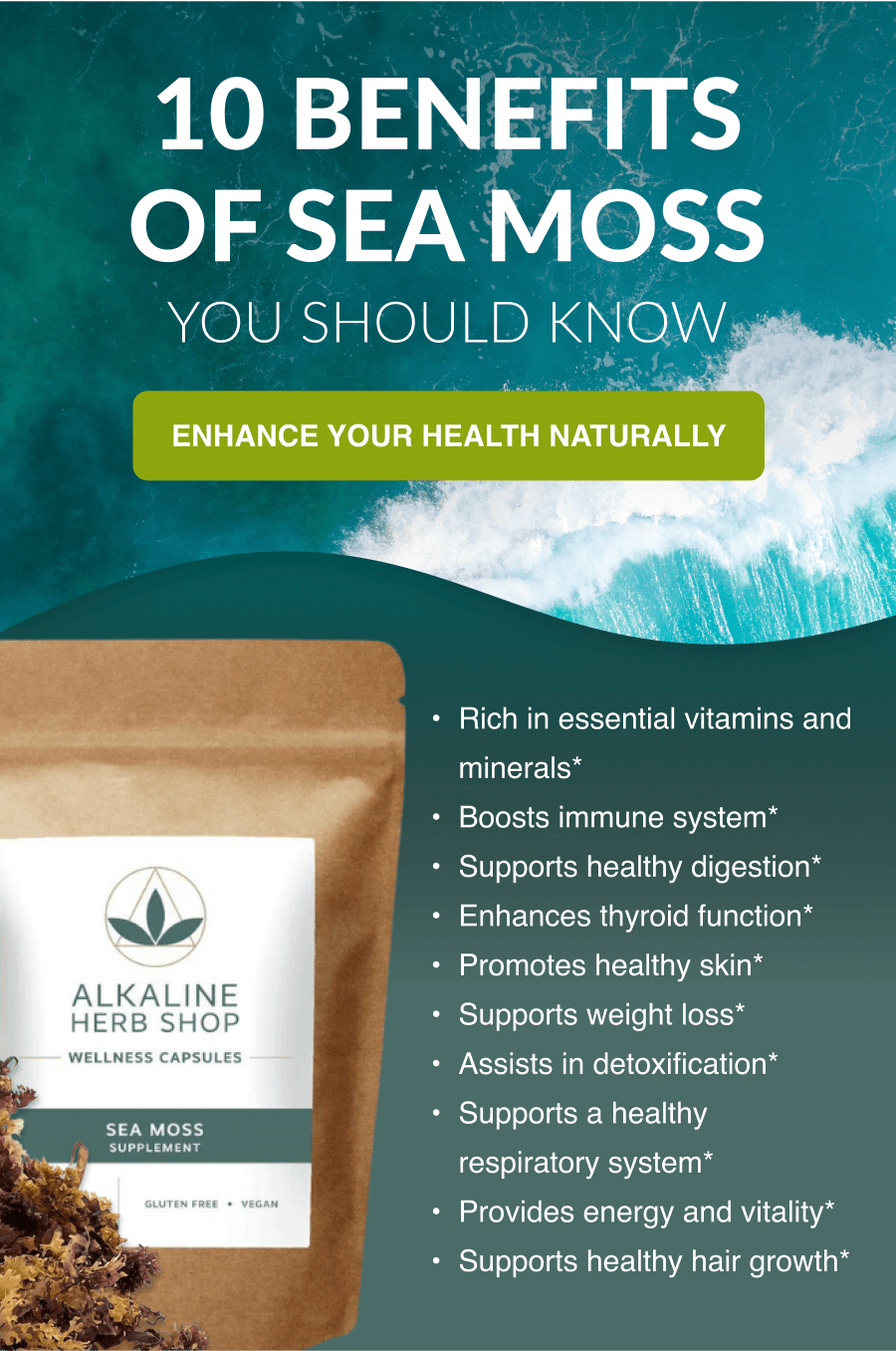 Alkaline Herb Shop: 10 Benefits of Sea Moss You Should Know | Milled