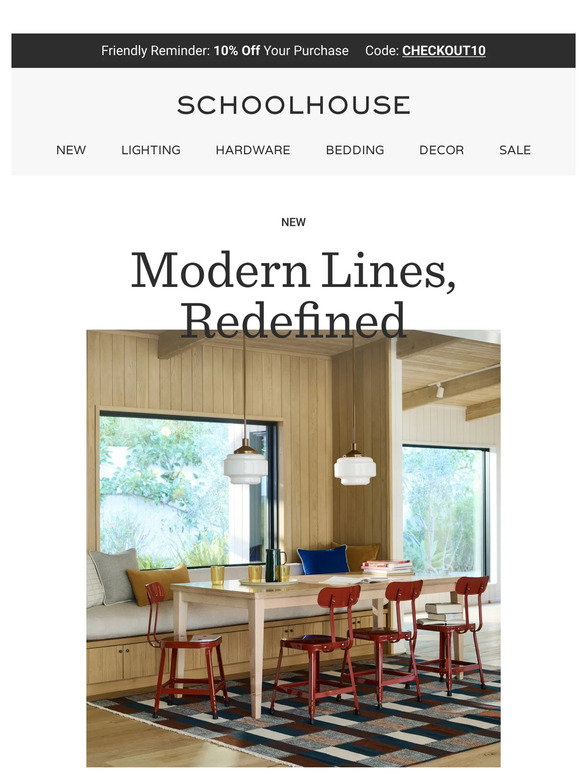 Schoolhouse: This Year's Design Trend: Modern Lines, Redefined | Milled