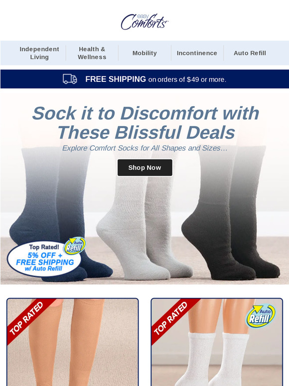 Easy Comforts: Sock-Tacular Savings: Delivered to Your Inbox >> | Milled