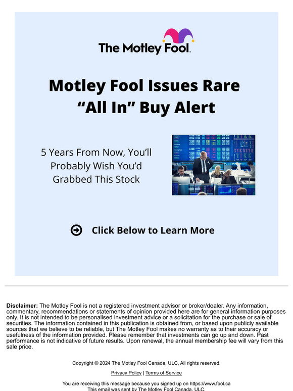 Motley Fool All In Buy Alert