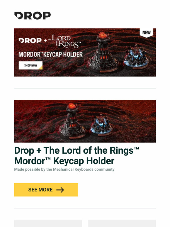 Drop: Drop + The Lord of the Rings™ Mordor™ Keycap Holder, MelGeek ...