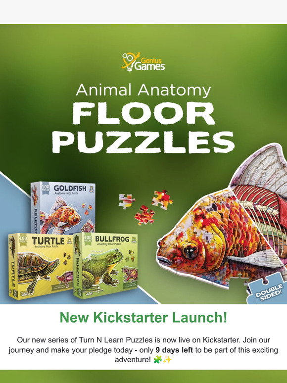 Genius Games: New Kickstarter Launch! Kid's Animal Anatomy Puzzles ...